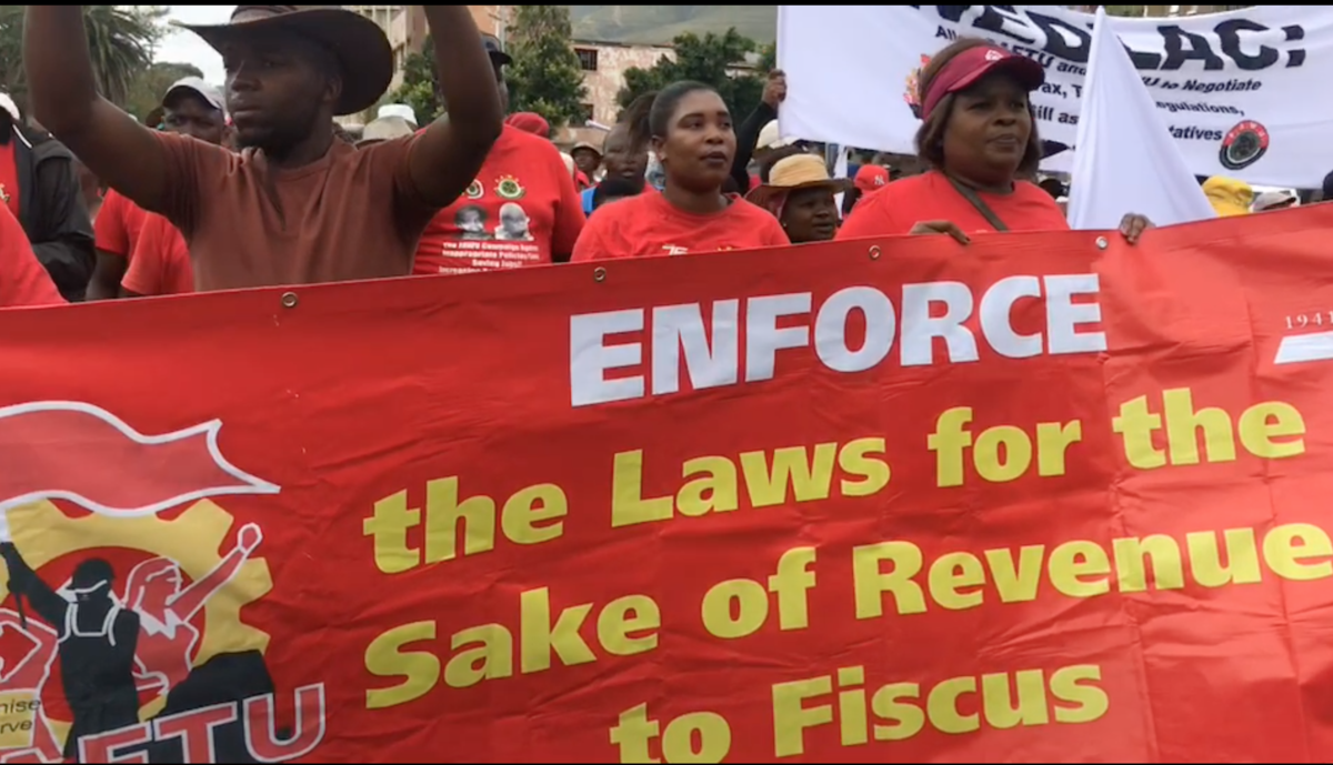 Protestors calling for intervention into the ongoing strikes ...